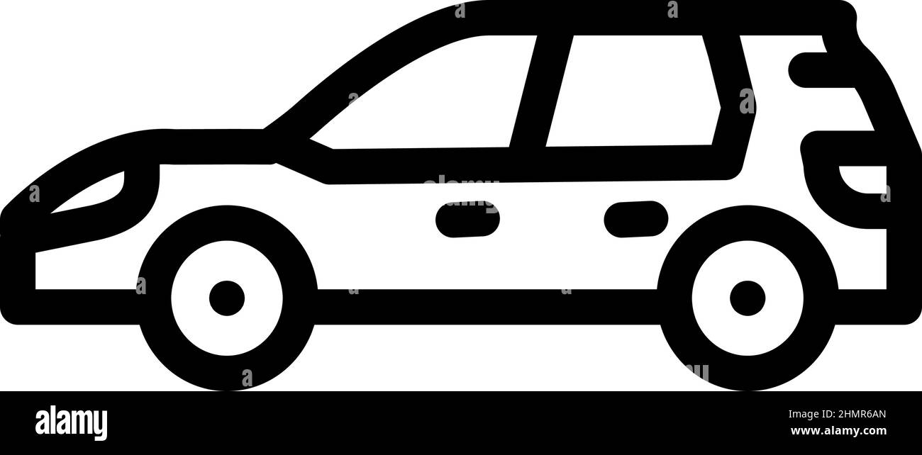 hatchback car body type line icon vector illustration Stock Vector ...