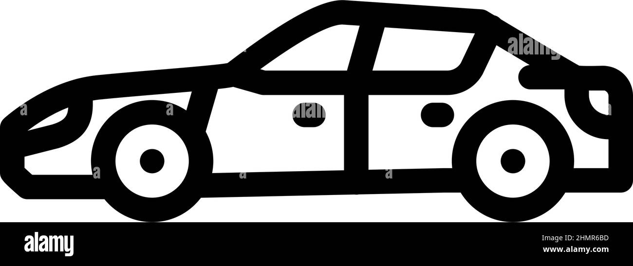sedan car body type line icon vector illustration Stock Vector Image ...