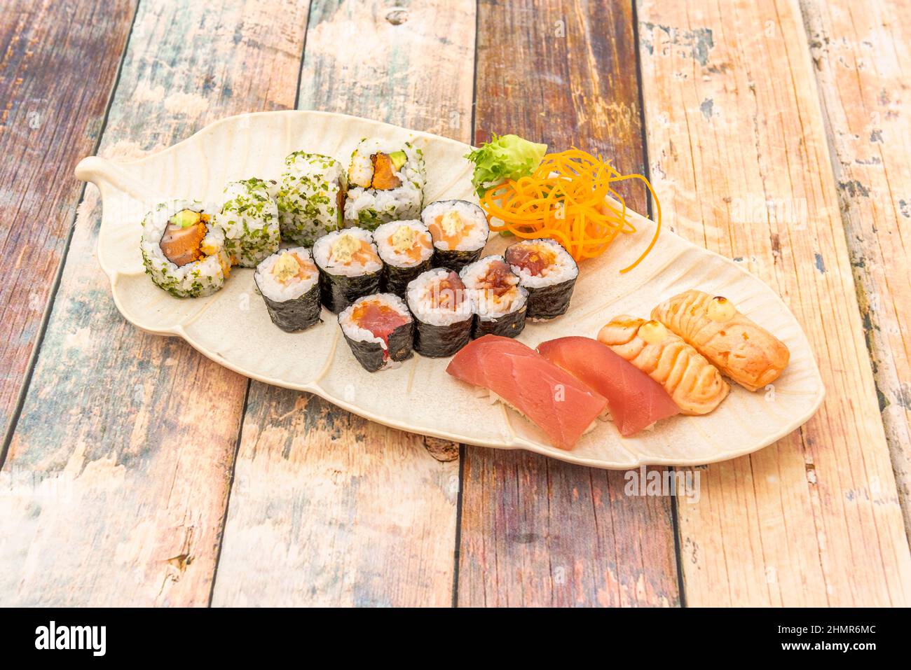 Makizushi may also be referred to as nori maki or norimaki because the ...