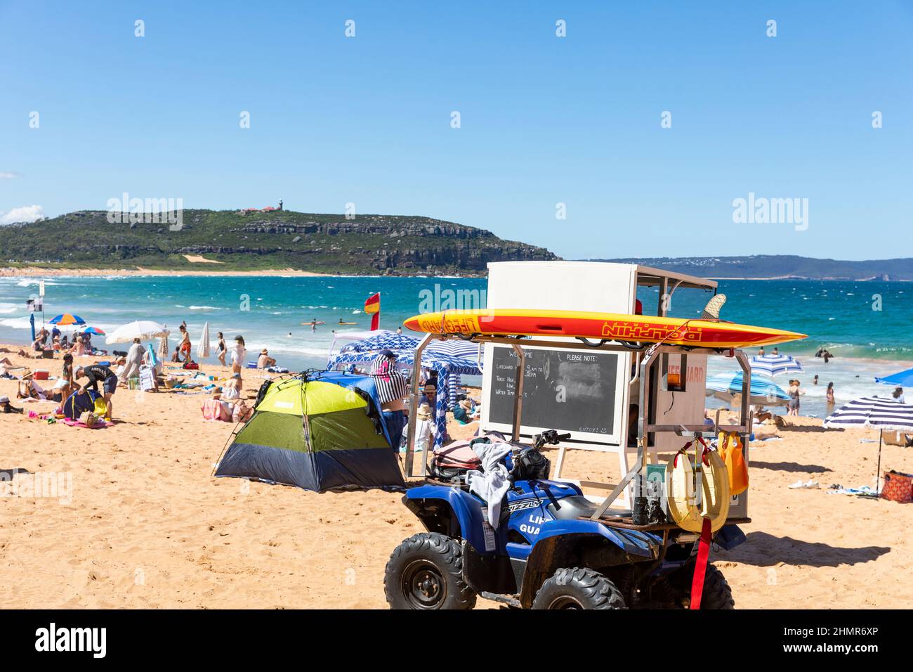 Palm Beach Sydney lifeguard surf rescue station and transport buggy ...
