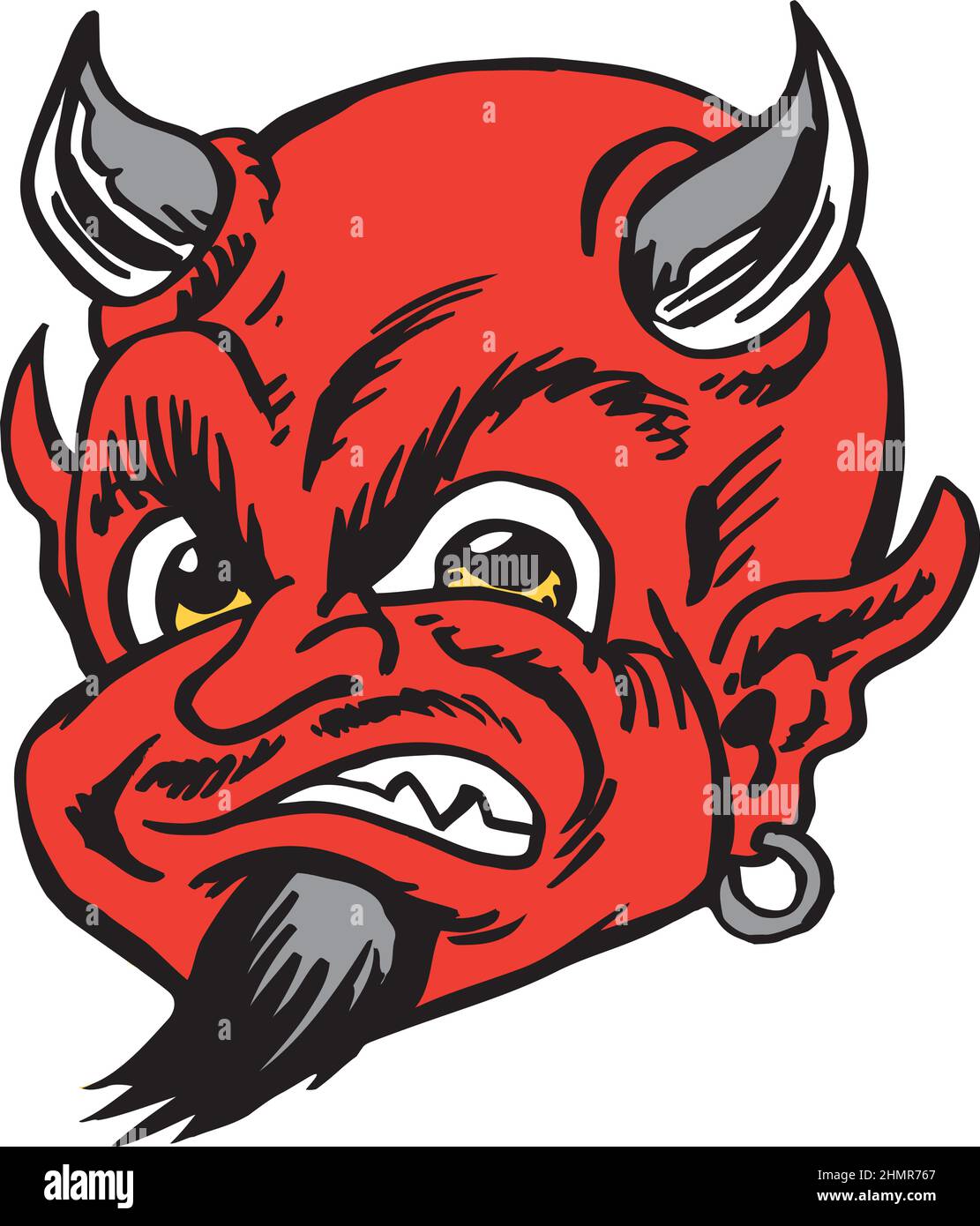 Devil Mascot Head Vector Illustration Stock Vector Image & Art - Alamy