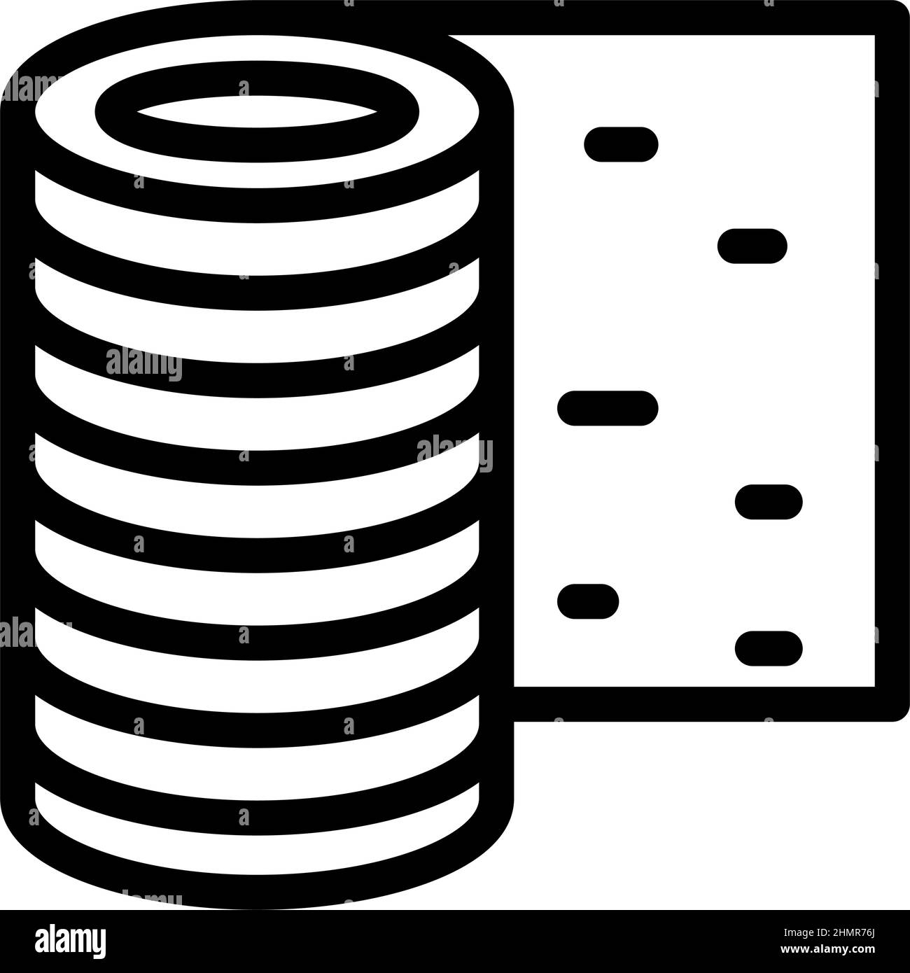 rubber roll line icon vector illustration Stock Vector Image & Art - Alamy