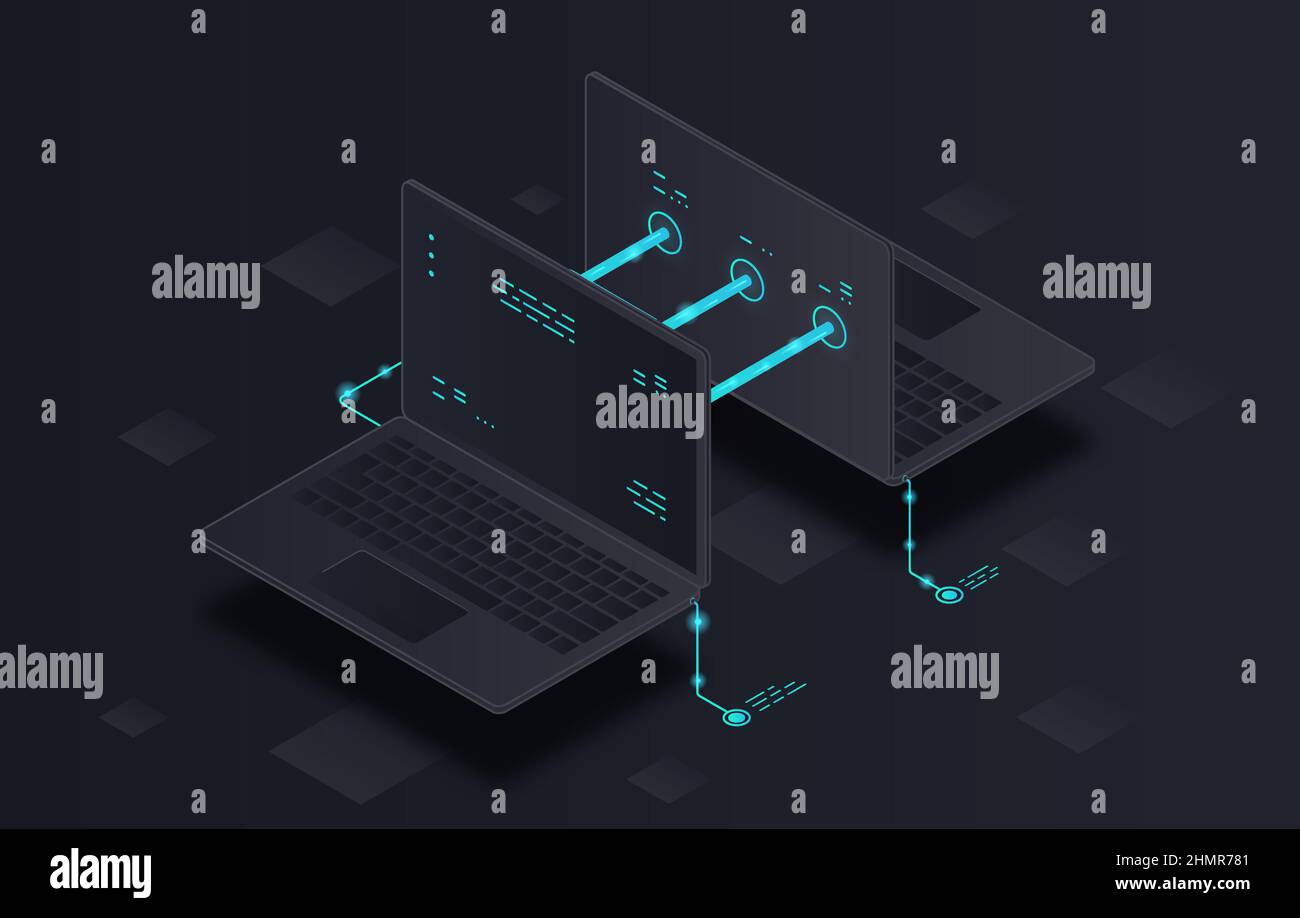 Data center computers Stock Vector Images - Alamy