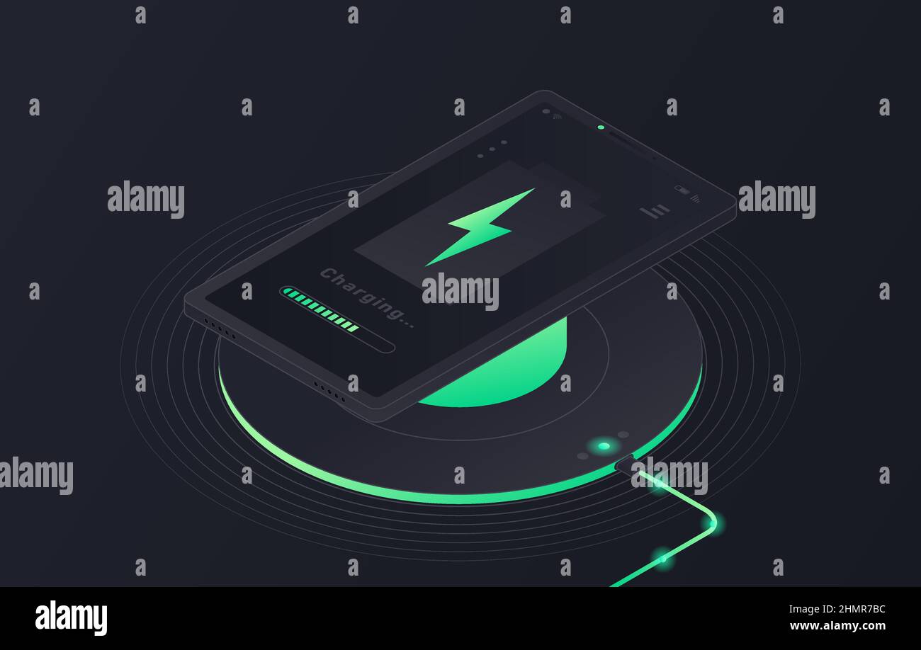 Wireless charging concept Stock Vector Image & Art - Alamy