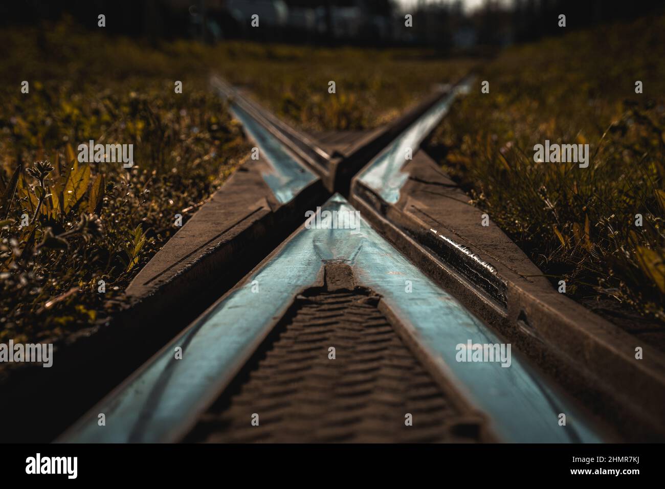 Metal tram lines hi-res stock photography and images - Alamy