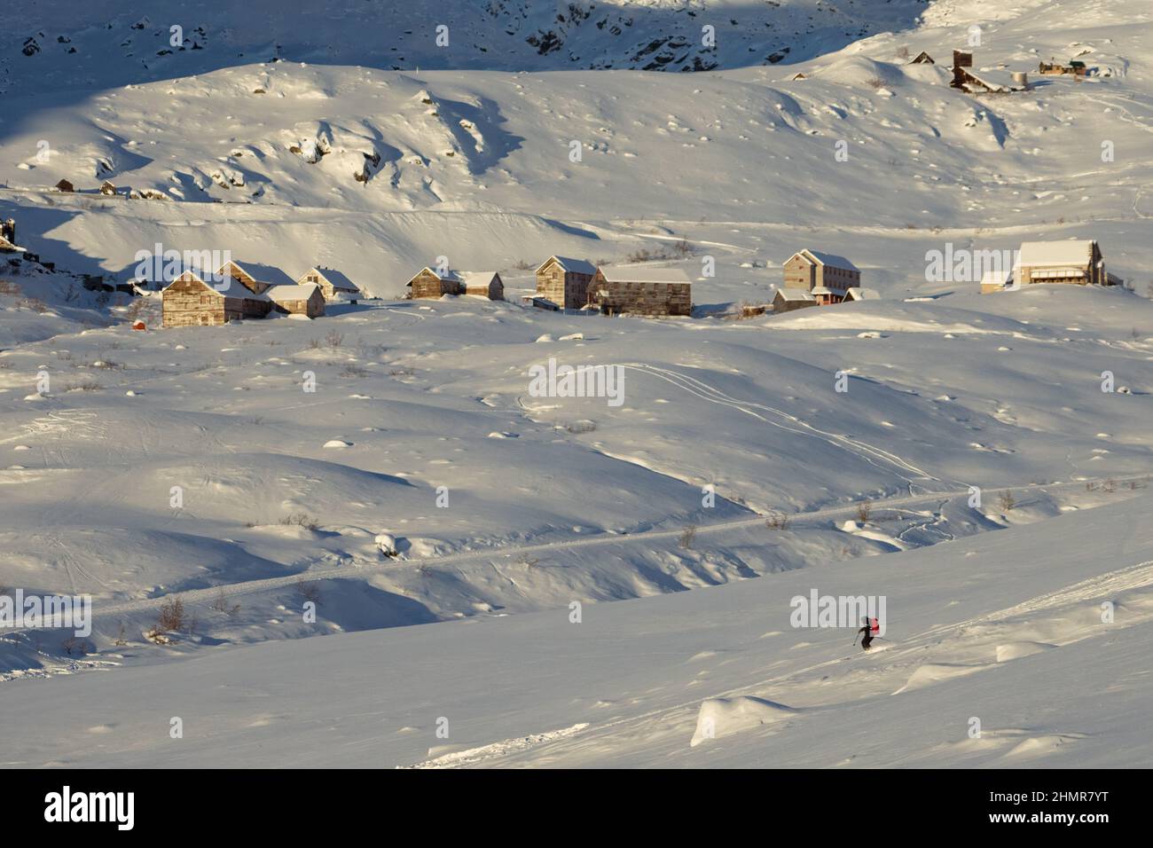 The Independence Mine State Historical Park Visitor Center during ...
