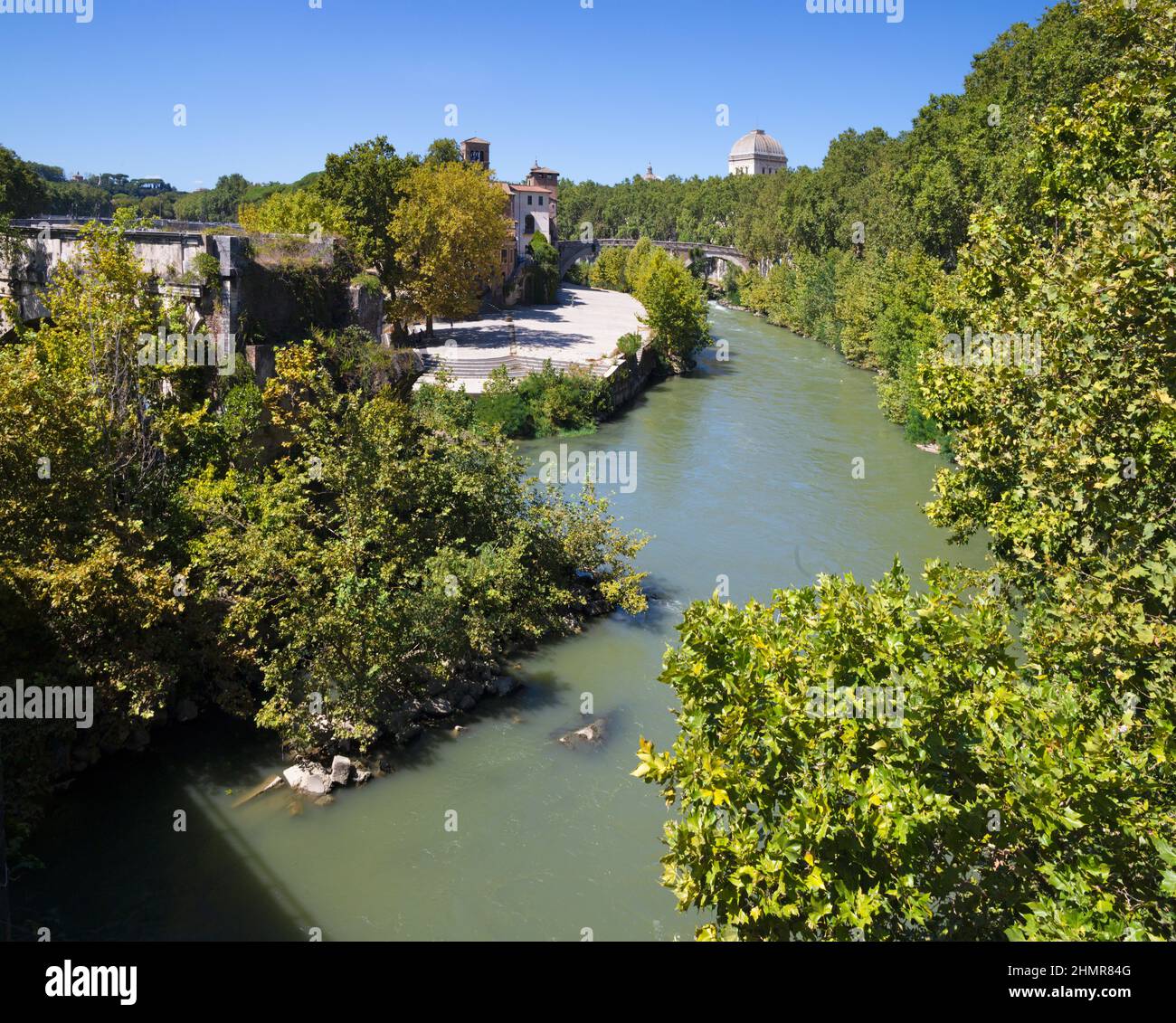 Rome - The Isola Tiberiana - Tiberian Island Stock Photo - Alamy