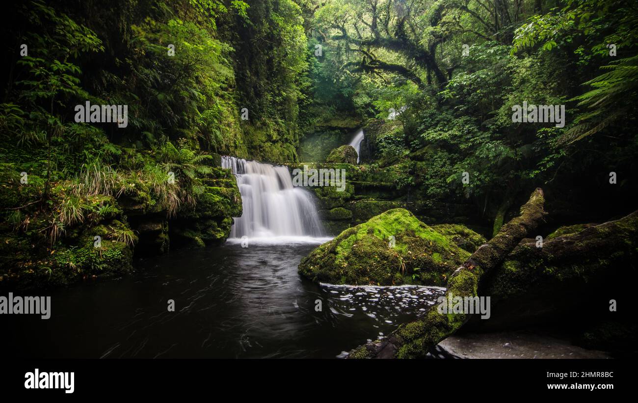 Lower McLean Falls, New Zealand Stock Photo - Alamy