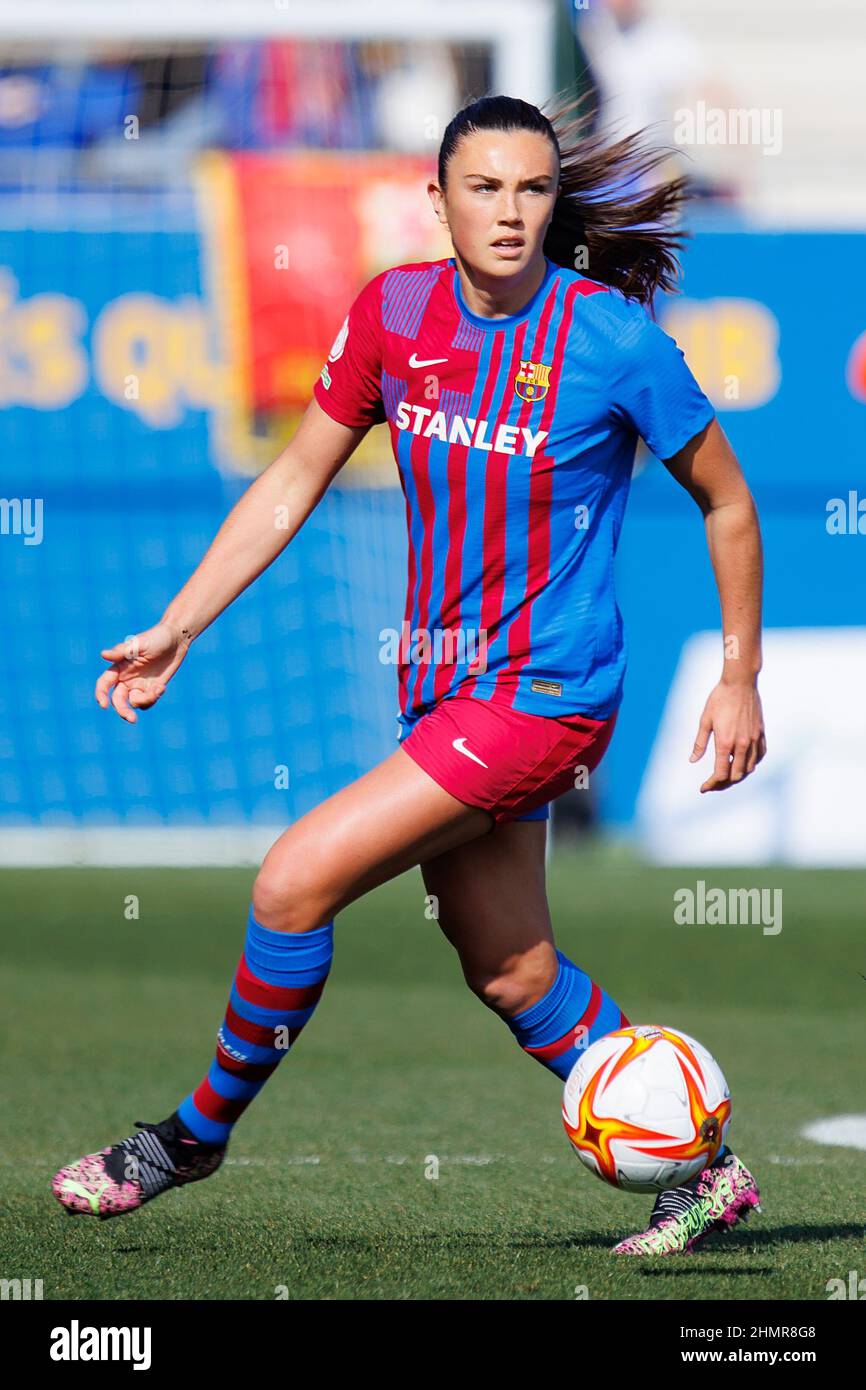 BARCELONA - FEB 6: Engen in action during the Primera Division Femenina match between FC ...