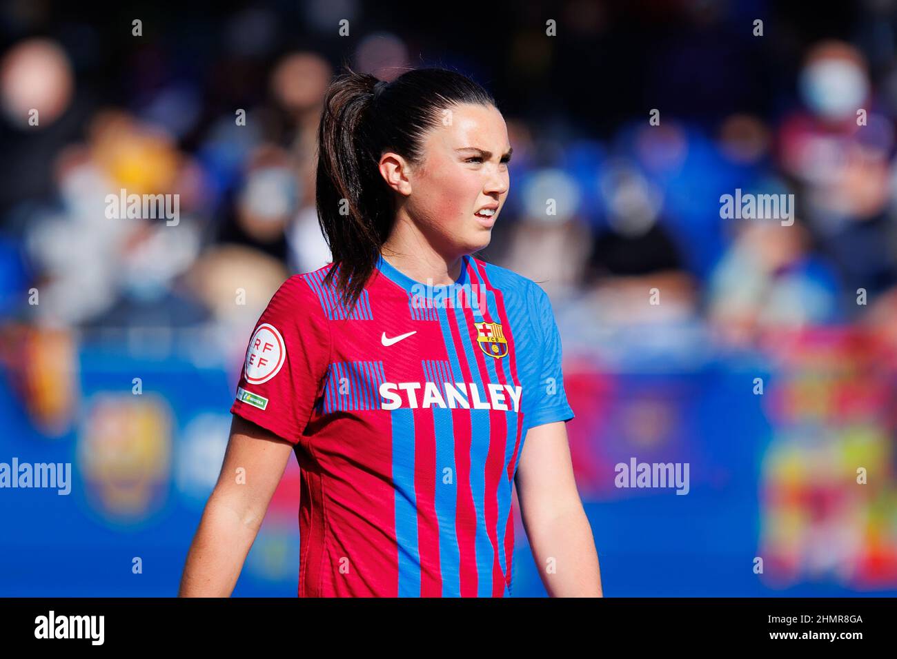 BARCELONA - FEB 6: Engen in action during the Primera Division Femenina ...