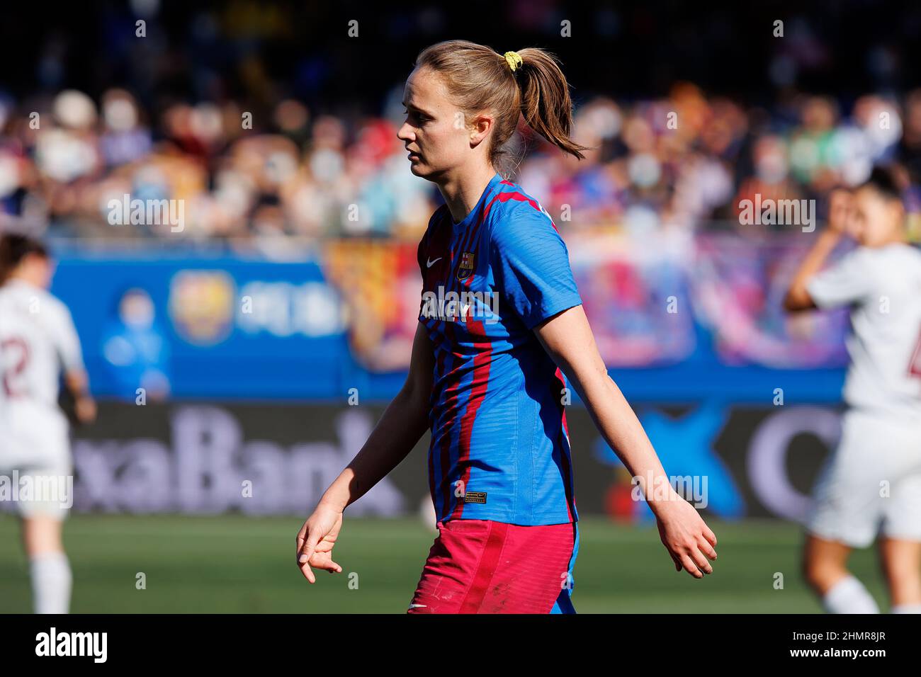 BARCELONA - FEB 6: Caroline Graham Hansen in action during the Primera ...