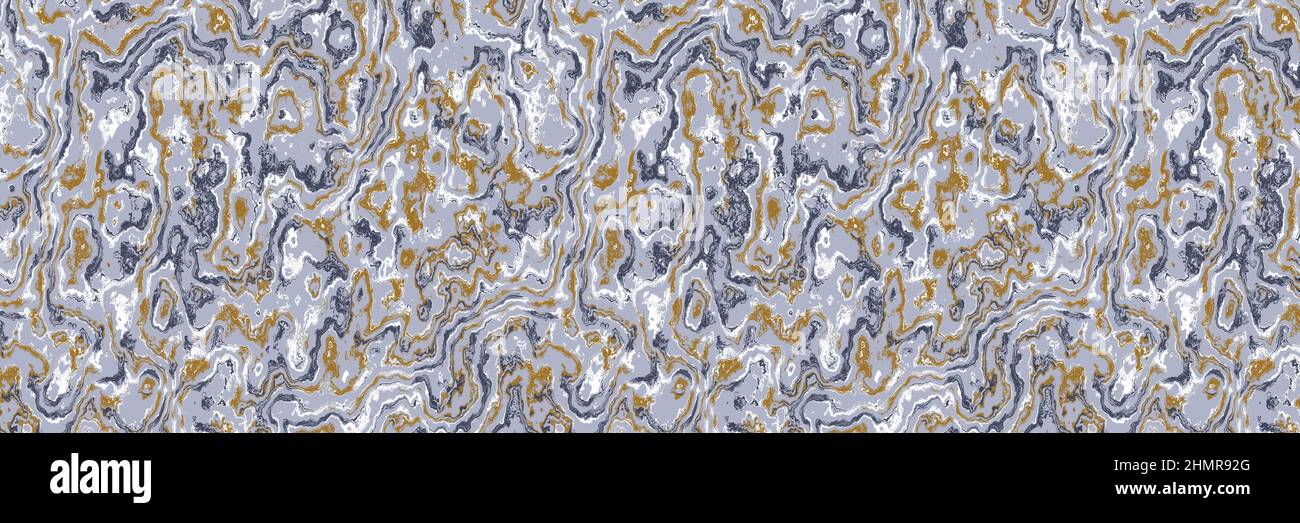 Grey tonal marbled seamless border texture. Irregular pale ink blotch ...