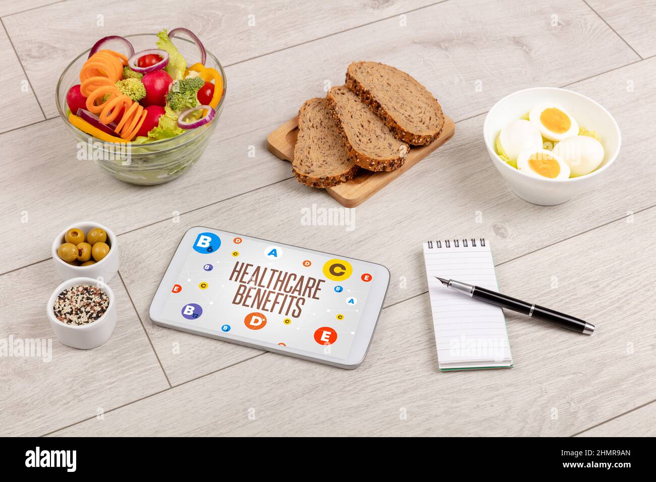 Healthy Tablet Pc compostion Stock Photo - Alamy