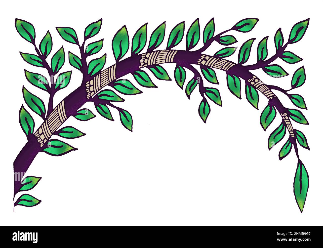 Contemporary painting tree Cut Out Stock Images & Pictures - Alamy