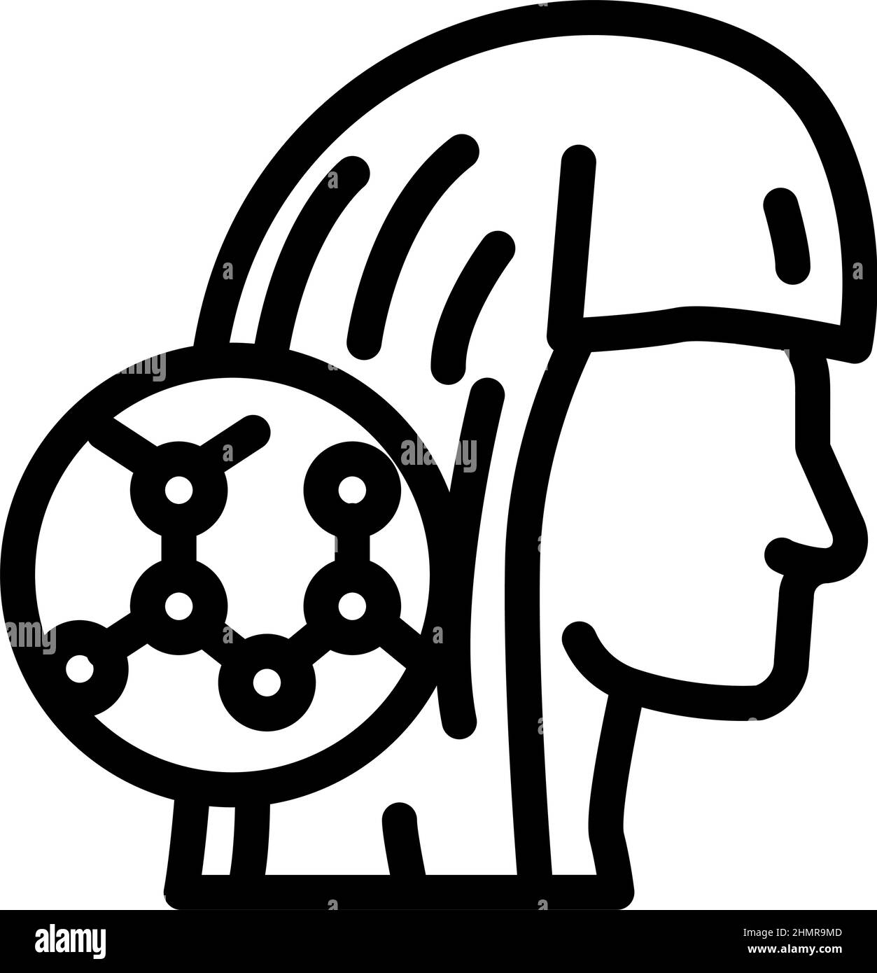 creatine or other hair chemicals line icon vector illustration Stock ...