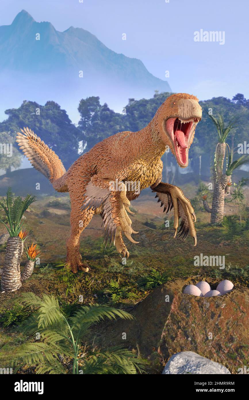 Feathered theropod dinosaur hi-res stock photography and images - Alamy