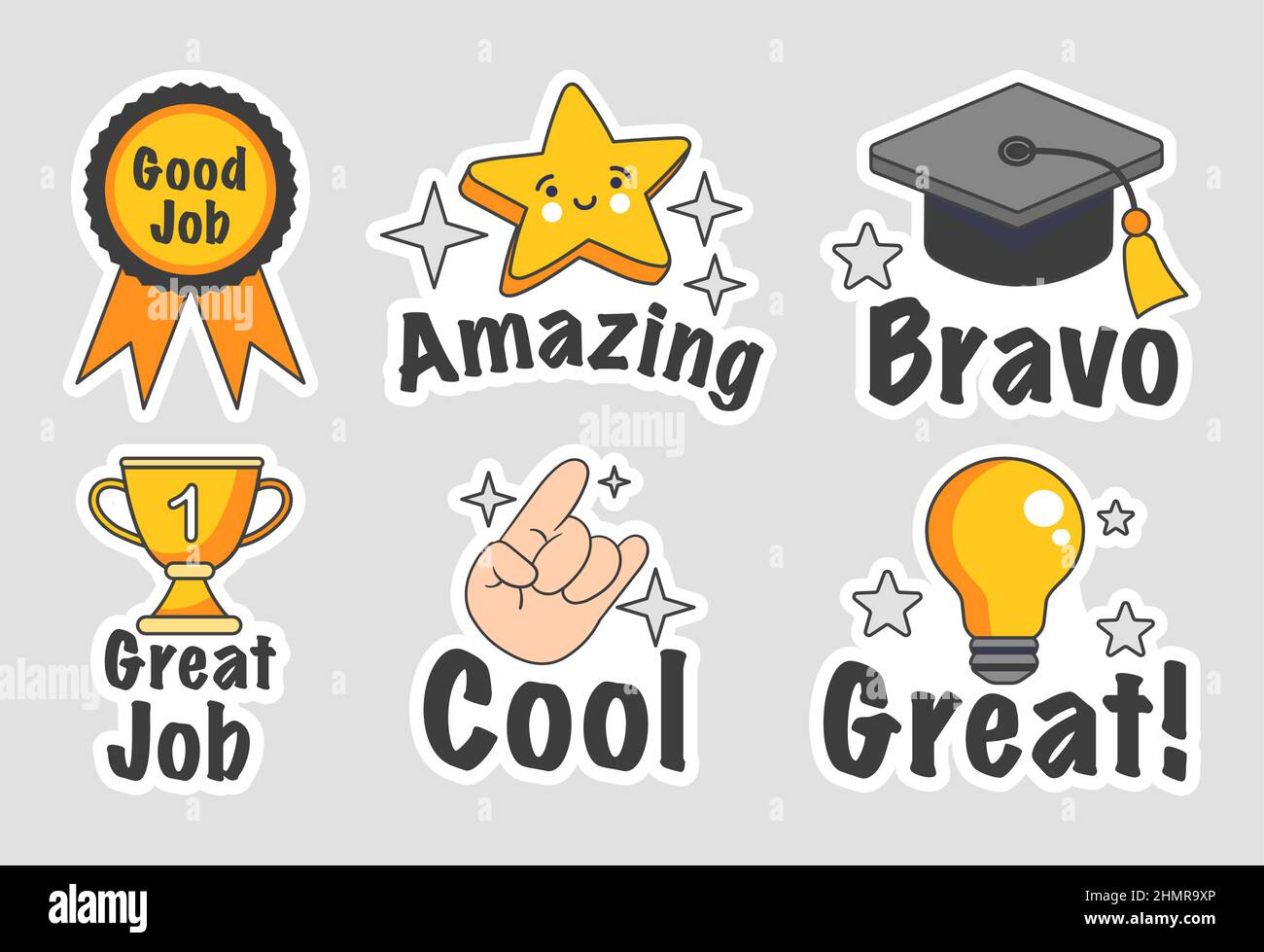 Great job stickers Stock Vector Image & Art - Alamy