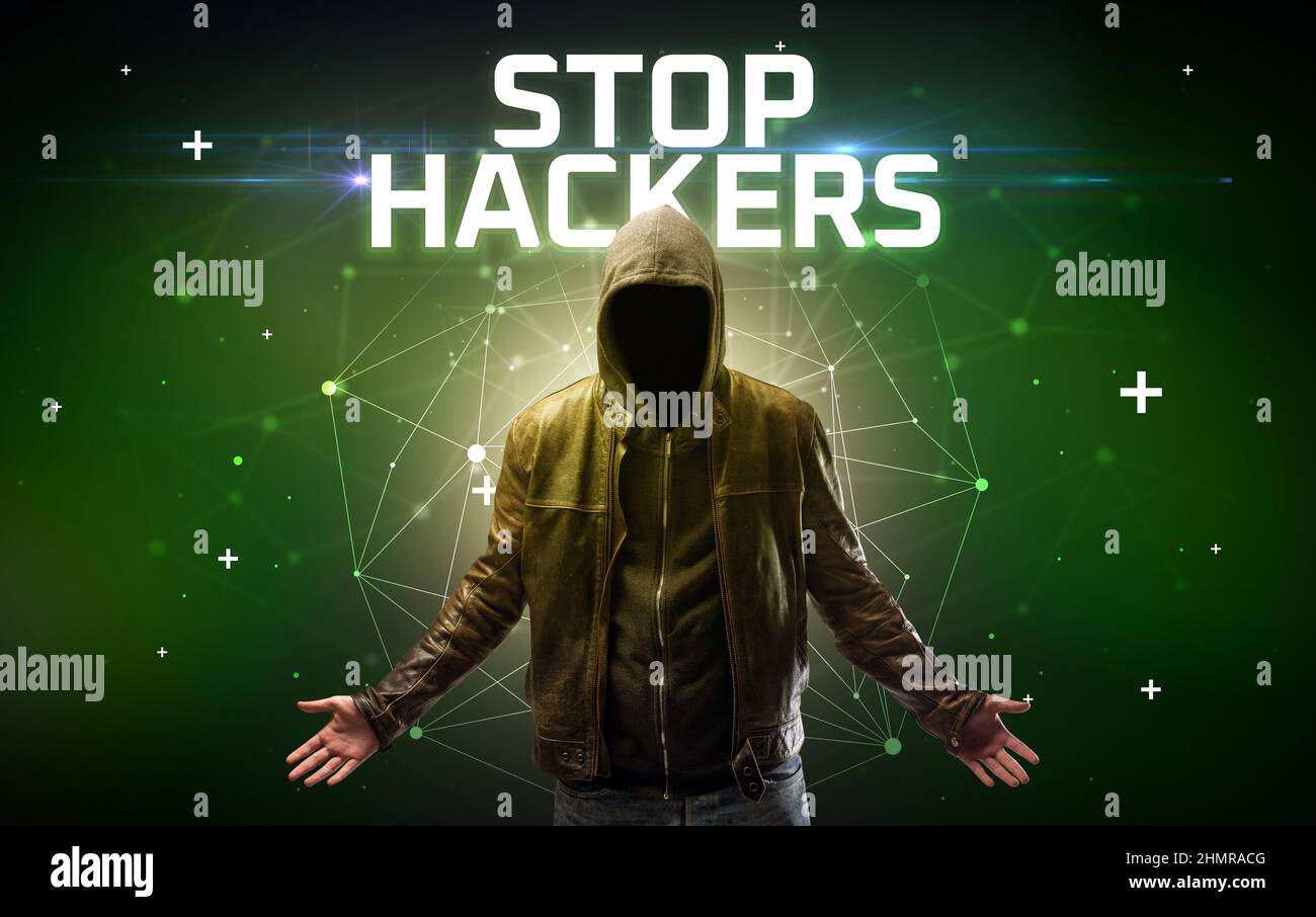 Mysterious hacker, online attack concept Stock Photo - Alamy