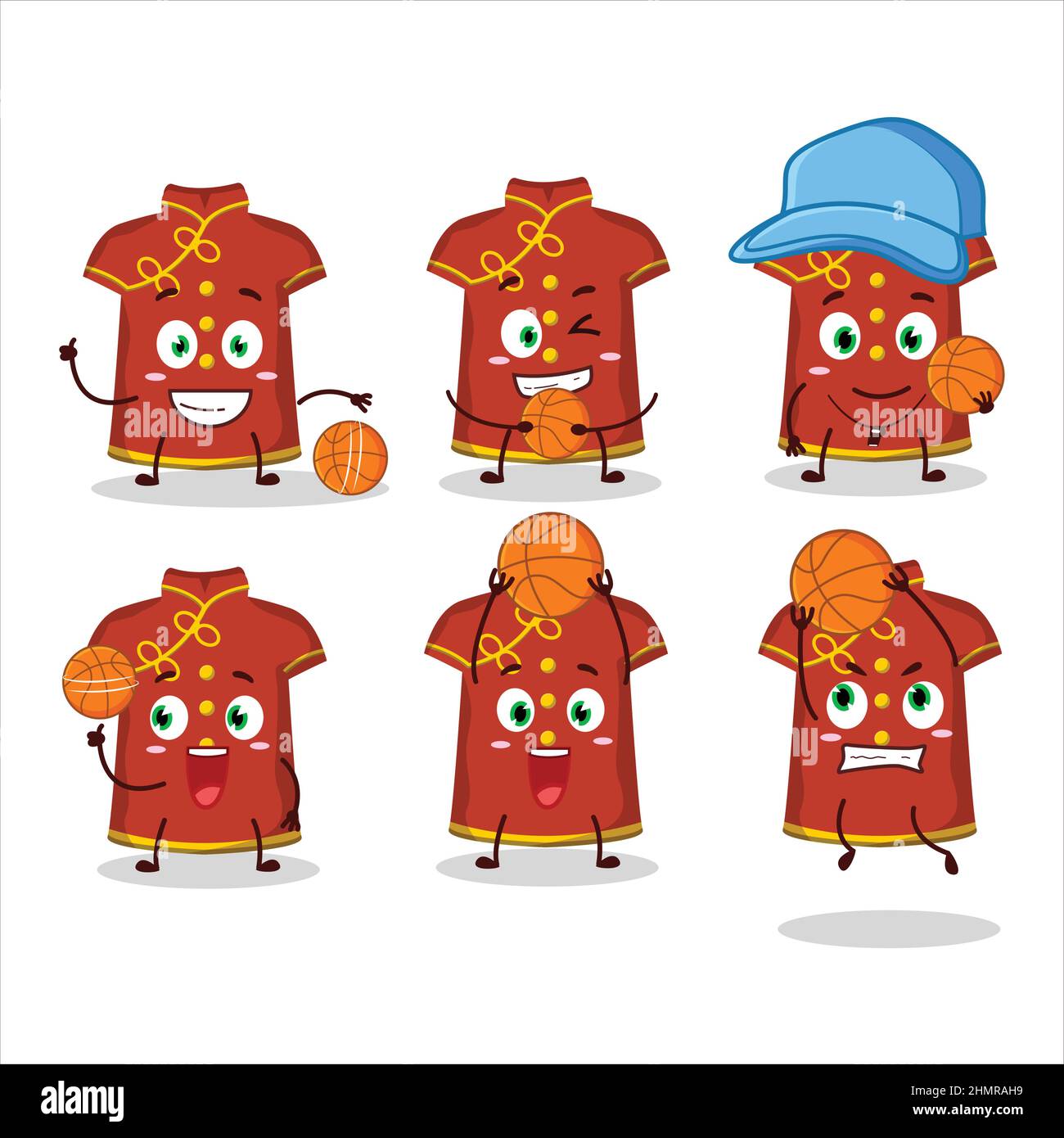 Chinese children playing basketball Stock Vector Images - Alamy