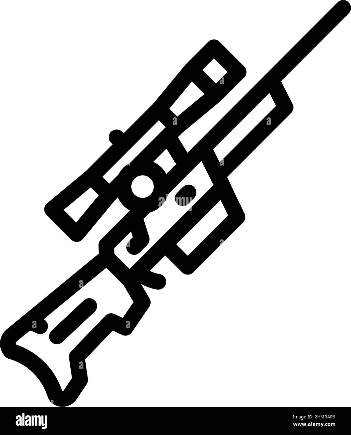 sniper rifle line icon vector illustration Stock Vector Image & Art - Alamy