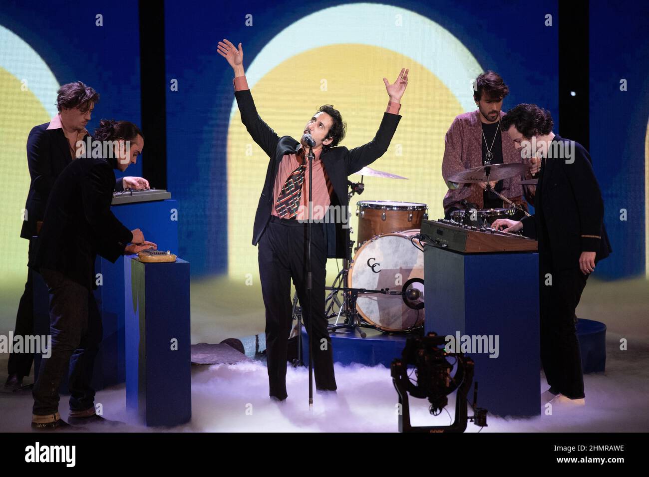 Feu ! Chatterton performs on stage during the 37th Victoires de la ...