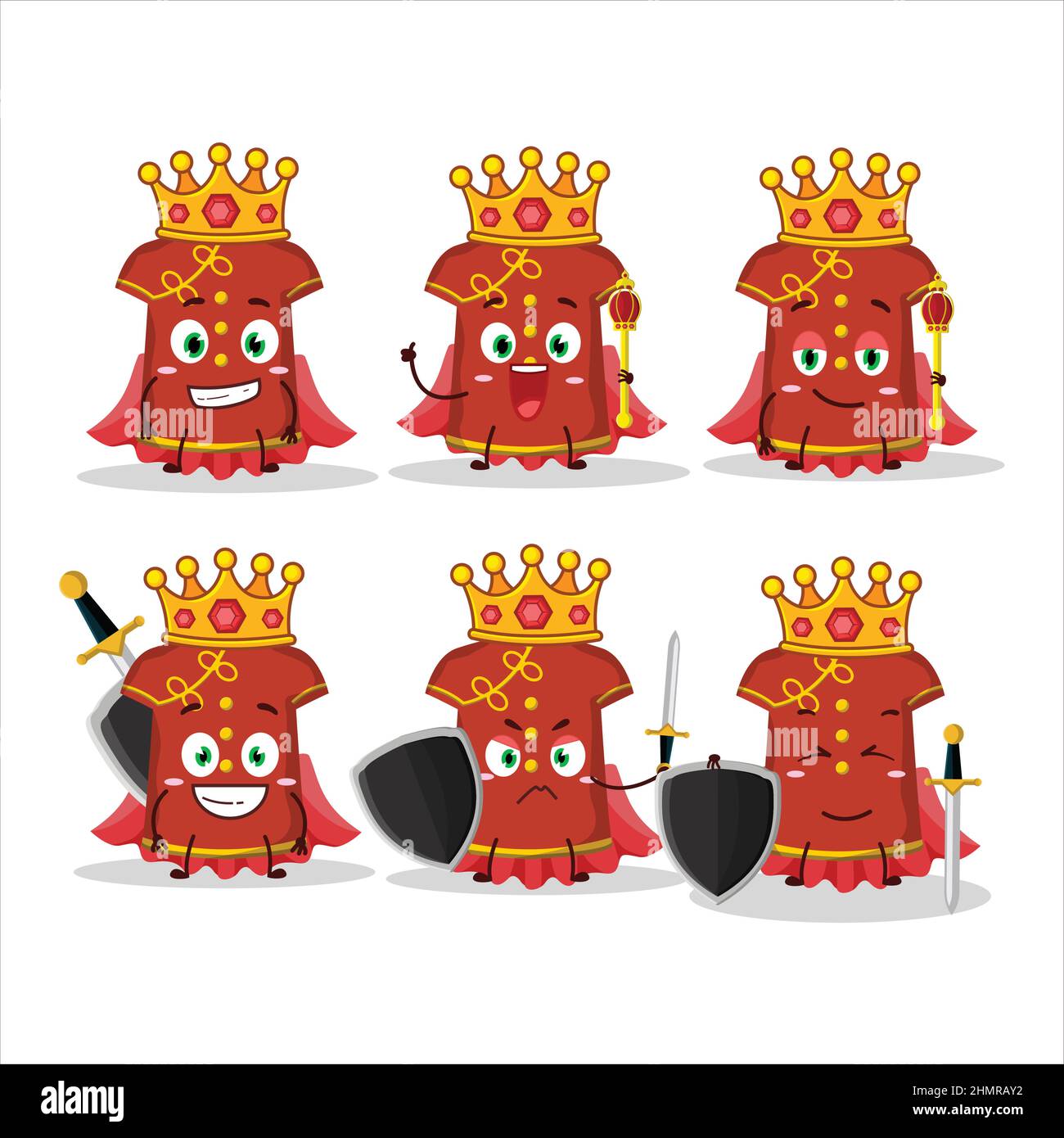A Charismatic King red clothing kids chinese woman cartoon character ...