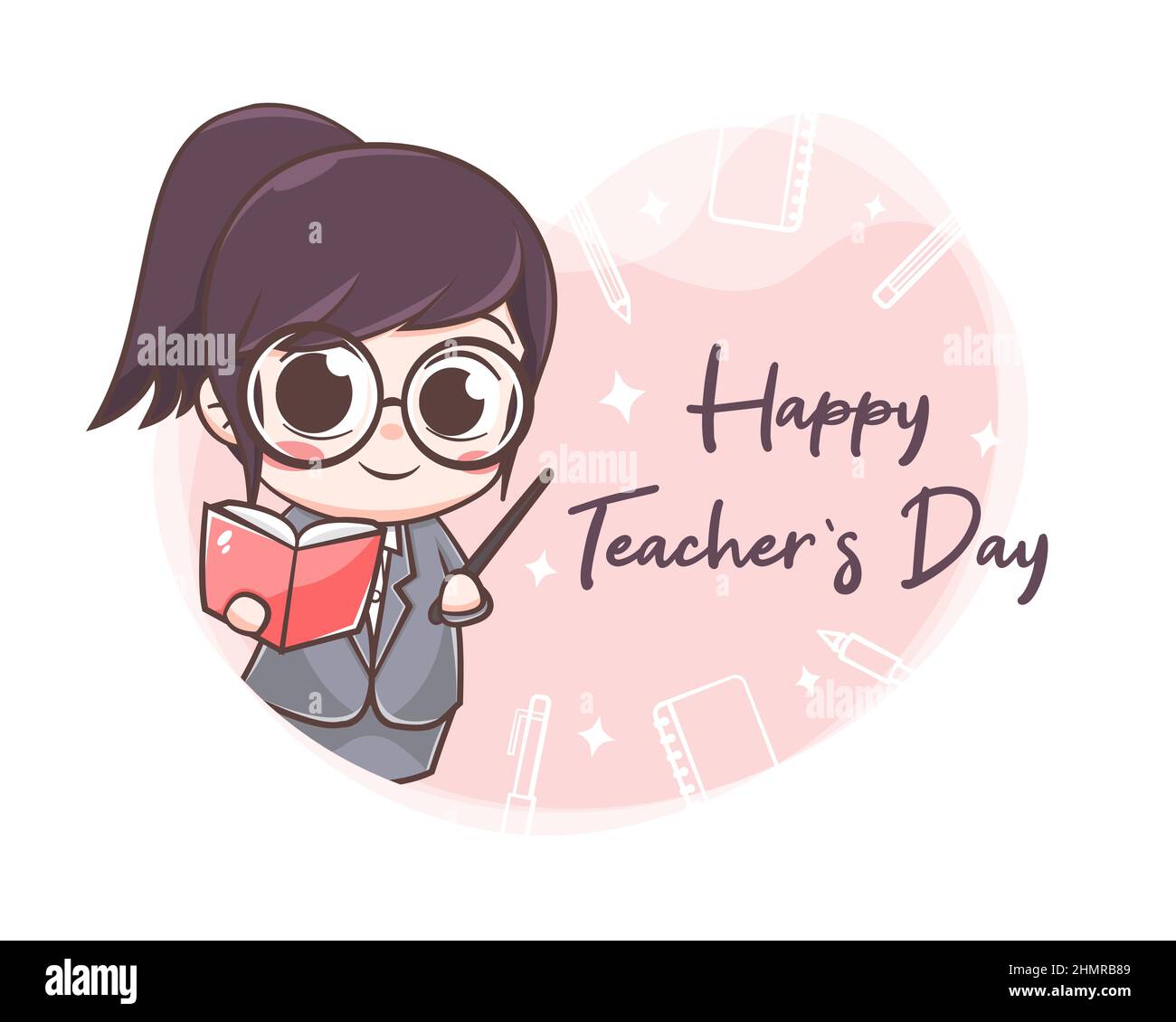 World teachers' day cartoon illustration Stock Vector Image & Art - Alamy