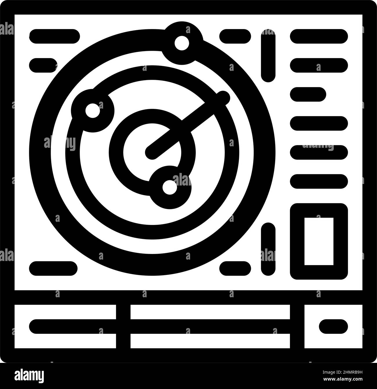 radar technology line icon vector illustration Stock Vector Image & Art ...