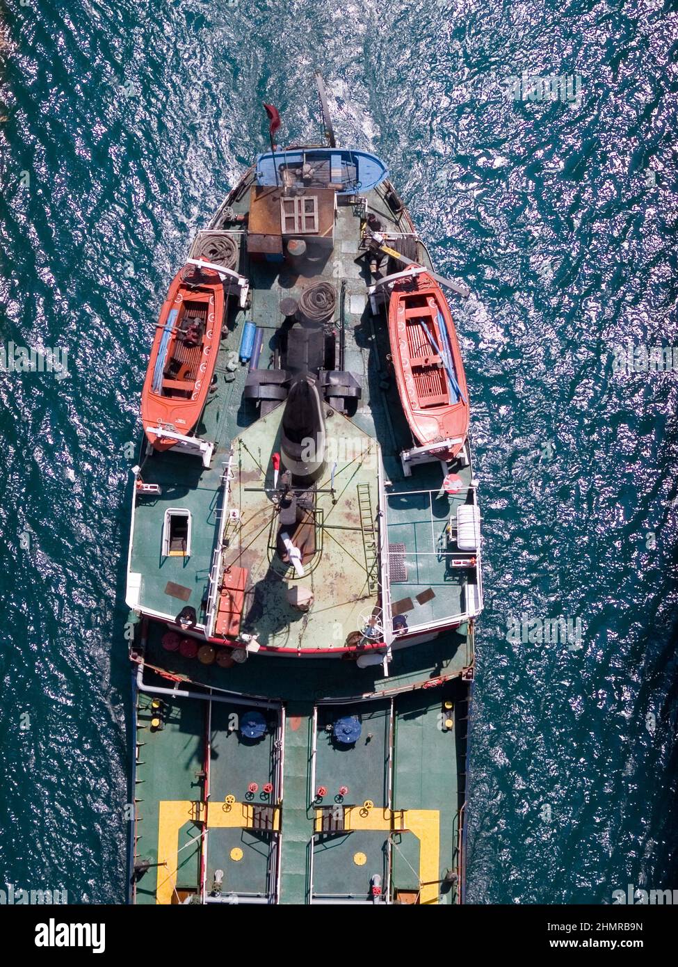 Aerial ship corinth canal hi-res stock photography and images - Alamy