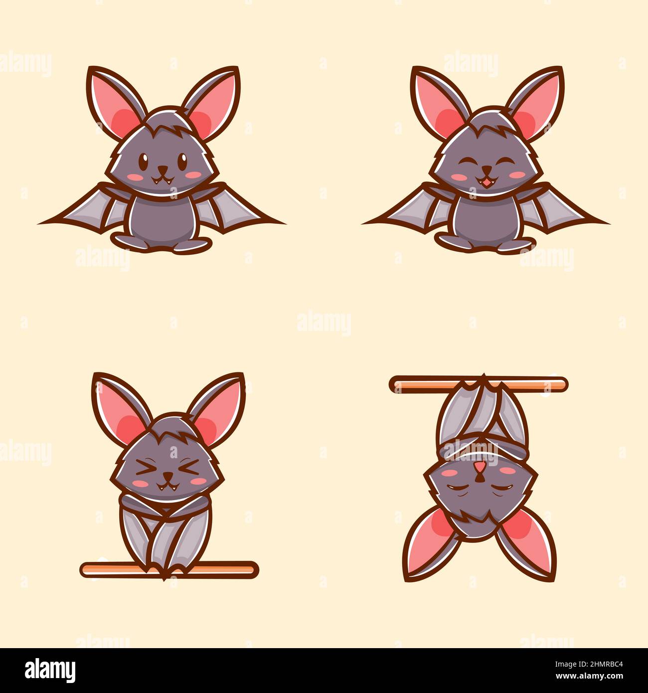 Cute bat cartoon illustration Stock Vector Image & Art - Alamy