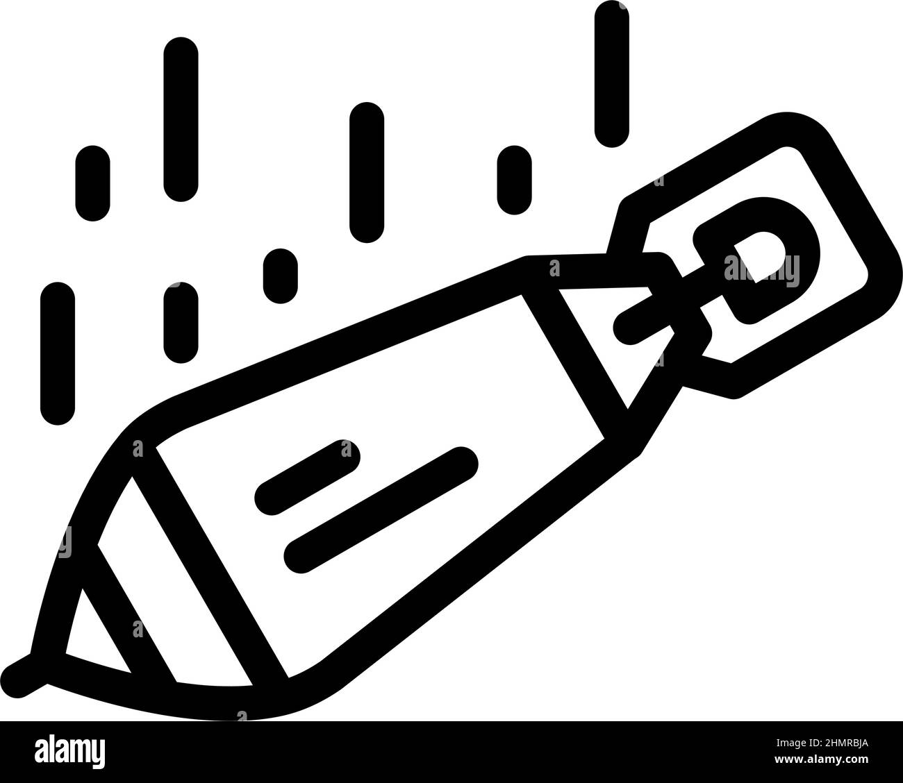 aircraft bomb line icon vector illustration Stock Vector Image & Art ...