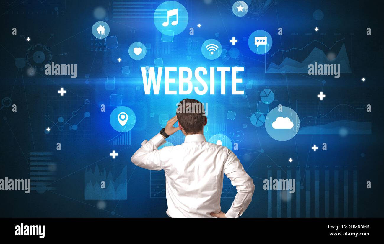 Rear view of a businessman Stock Photo - Alamy