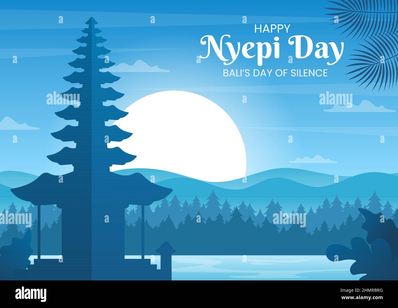 Happy Nyepi Day or Bali's Silence to Hindu Ceremonies in the Background ...