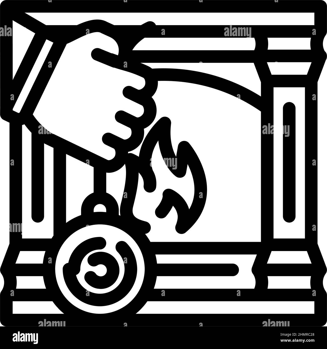 fireplace repair line icon vector illustration Stock Vector Image & Art ...