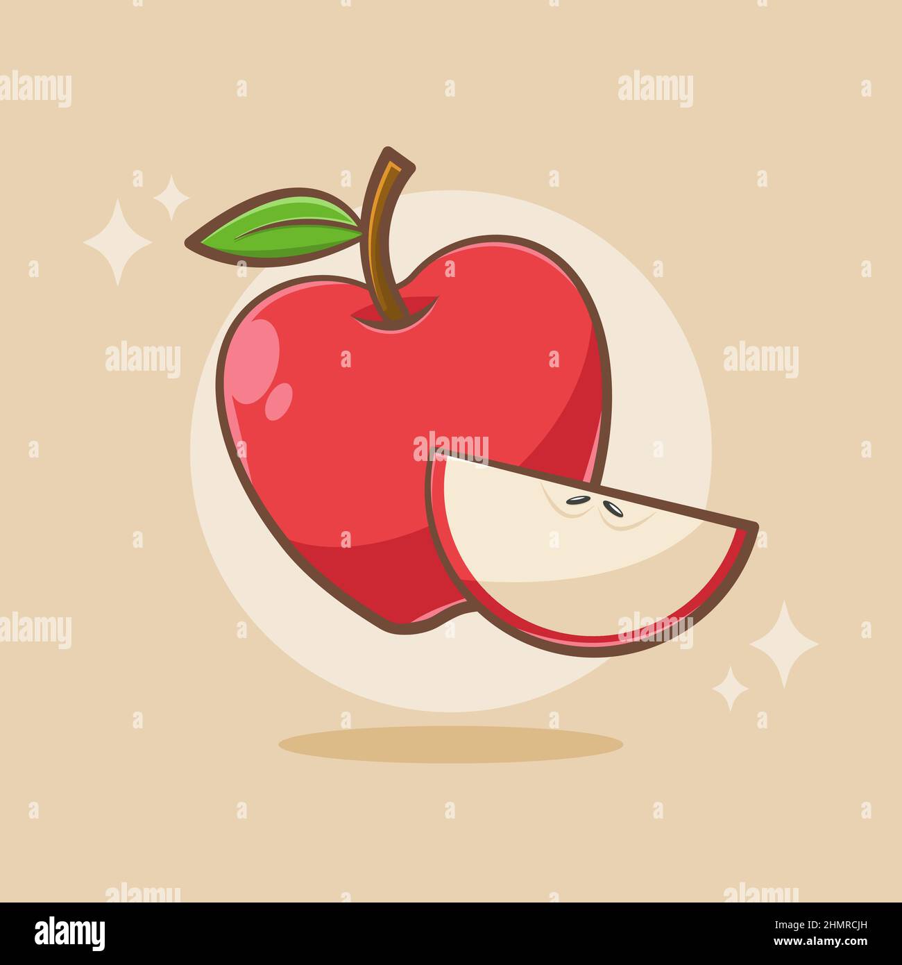 Apple fruit cartoon hi-res stock photography and images - Alamy