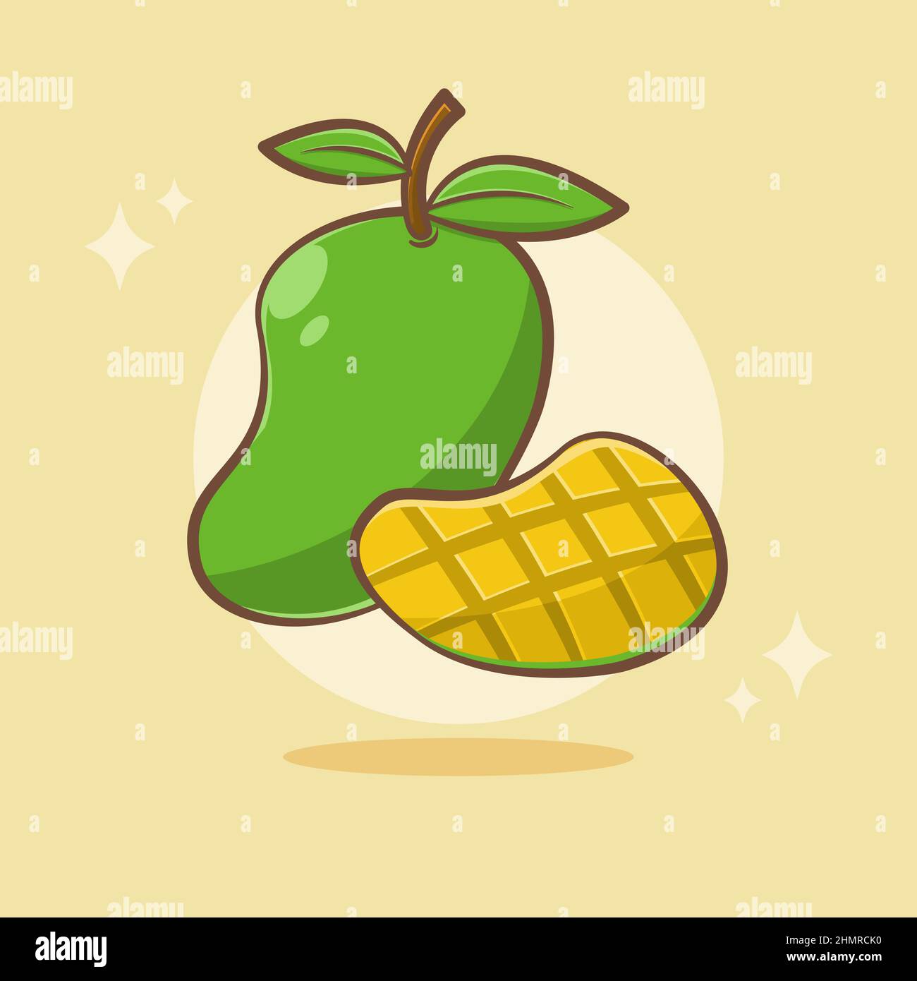 Fresh mango fruit cartoon illustration Stock Vector Image & Art - Alamy