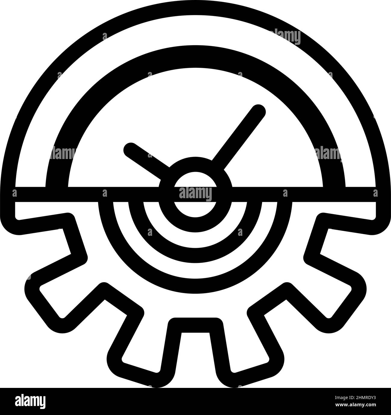 gear time planning process line icon vector illustration Stock Vector ...