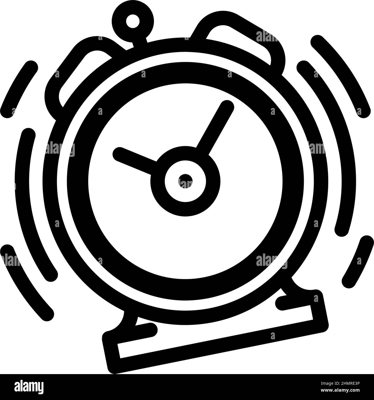 ringing alarm clock line icon vector illustration Stock Vector Image ...