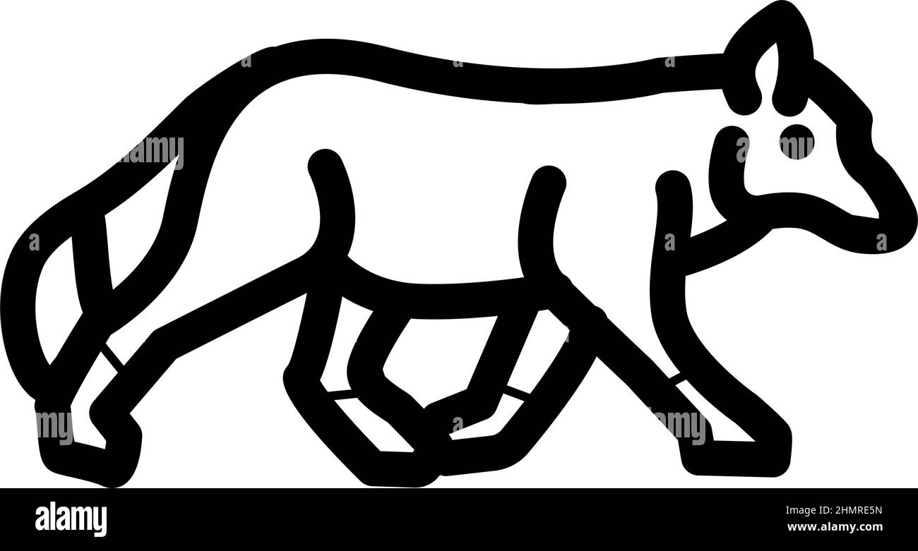 fox animal line icon vector illustration Stock Vector Image & Art - Alamy