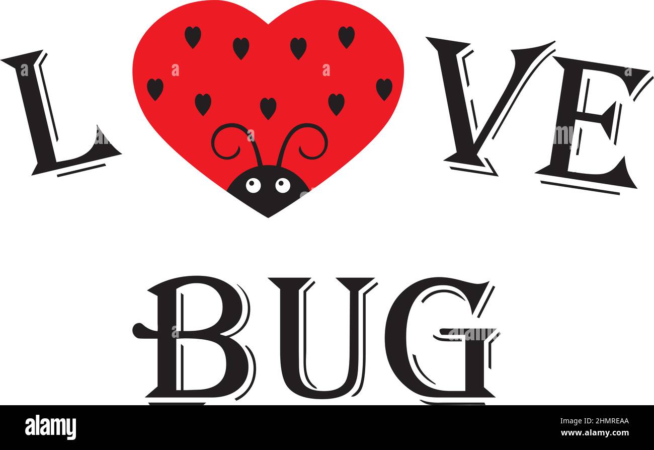 Vector Illustration of love bug, ladybug, strawberry Stock Vector Image ...