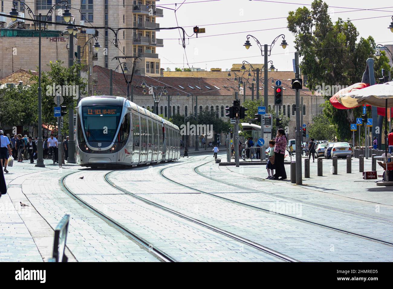 Jerusalem Light Rail's Red Line commuter train Stock Photo - Alamy