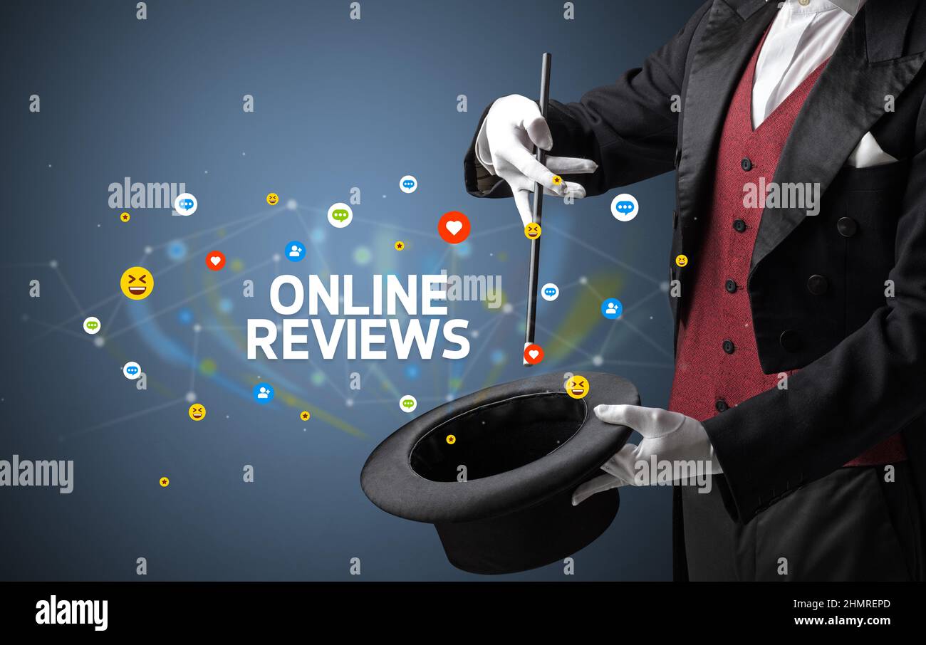 Magician is showing magic trick Stock Photo - Alamy