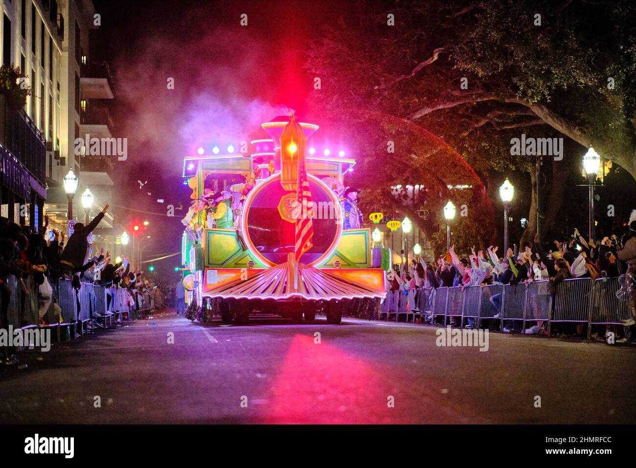 Mobile, Alabama, USA. 11th Feb, 2022. A float with the Conde Cavaliers ...