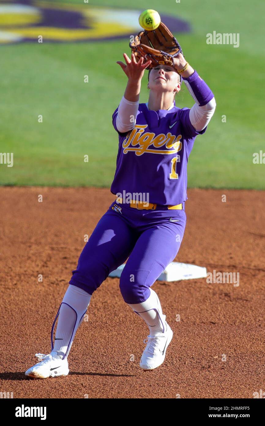 Baton Rouge, LA, USA. 11th Feb, 2022. LSU's Sydney Peterson (1) catches ...