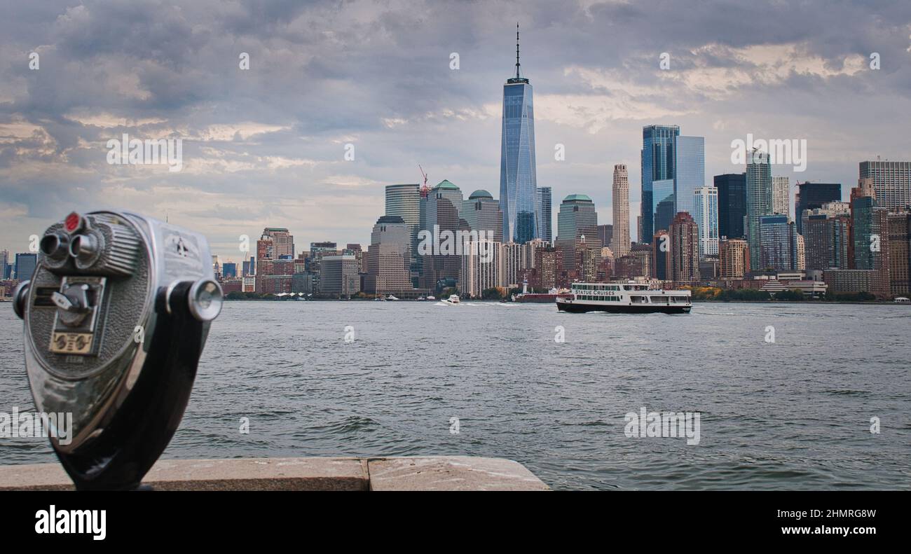 Scenic view of the buildings of World Trade Center complex in New York ...