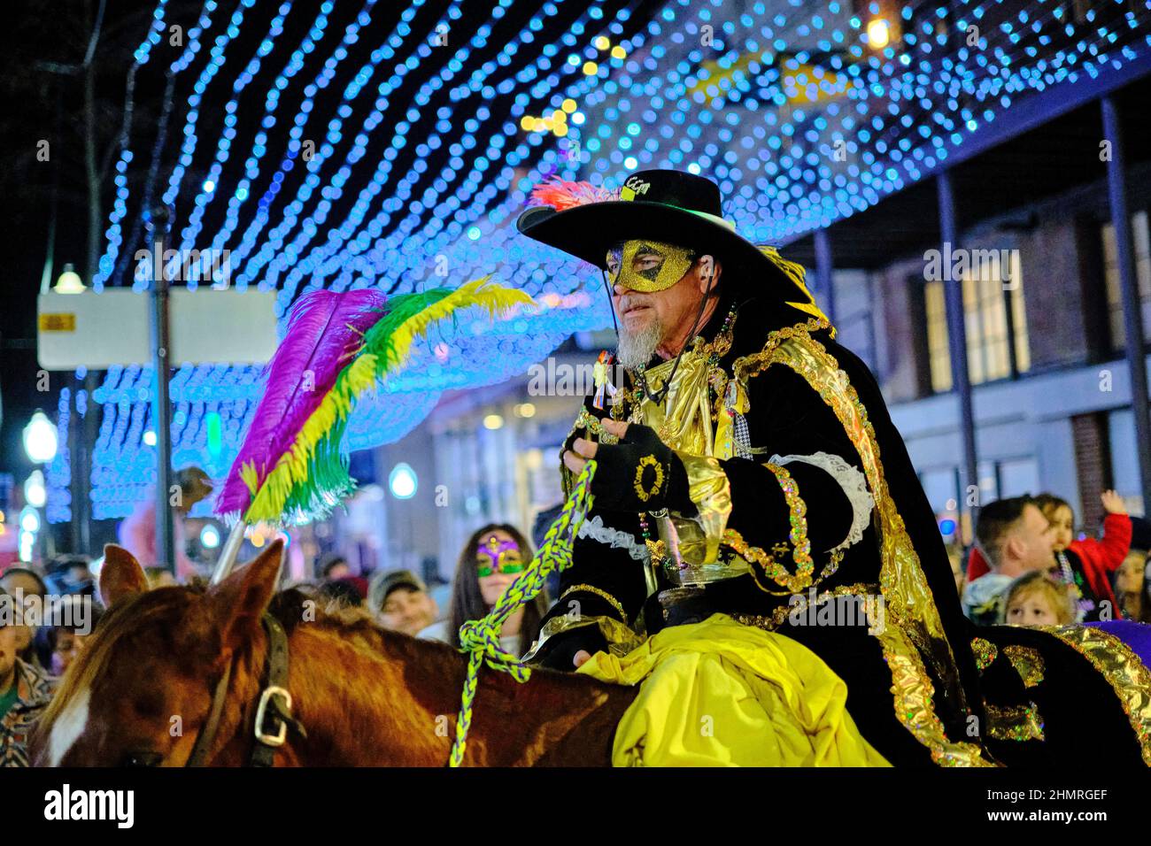 Mobile, Alabama, USA. 11th Feb, 2022. A horse rider with the Conde ...