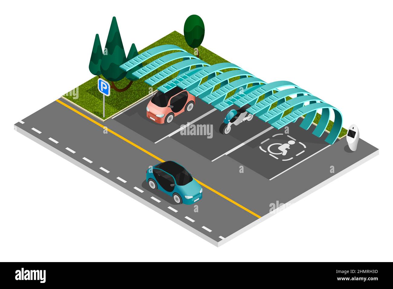 Empty Underground Parking Lot Stock Vector Images - Alamy