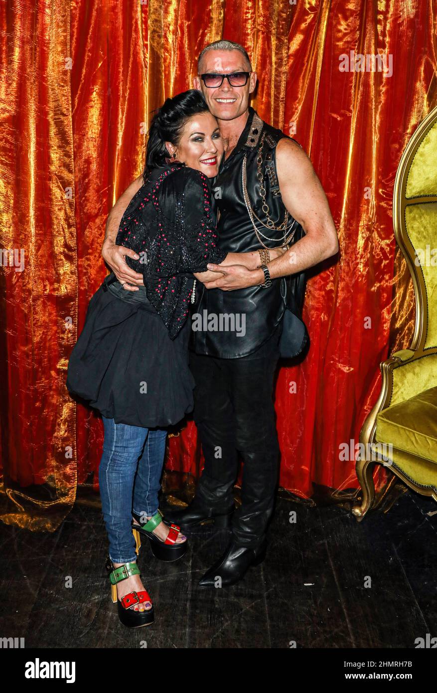 Jessie Wallace (L) and John Partridge (R) seen backstage for the ...