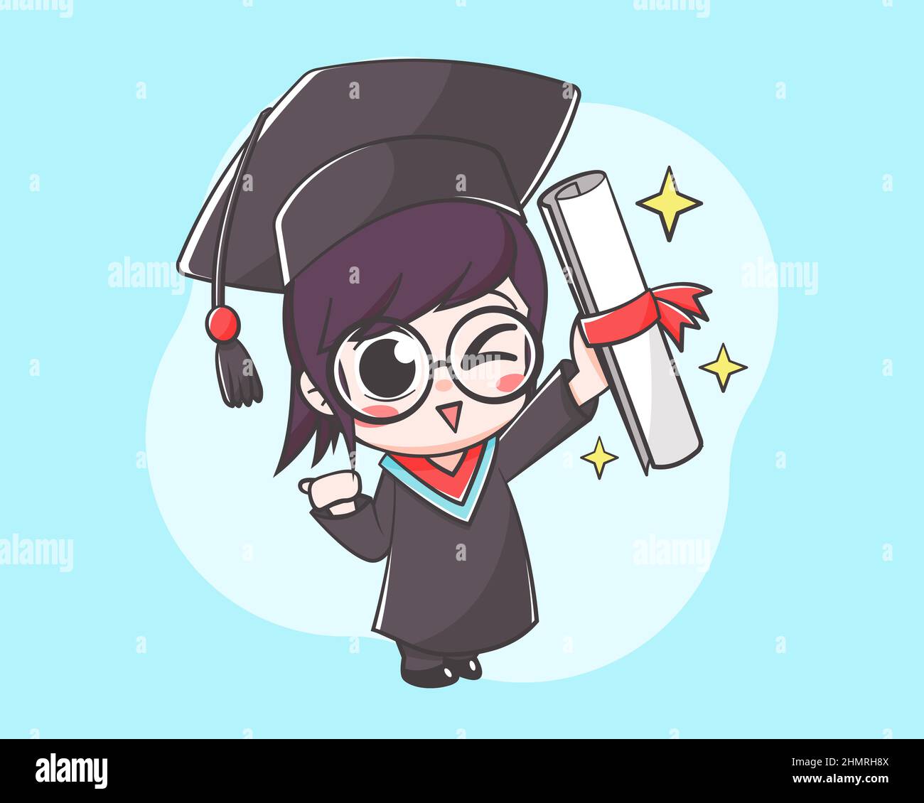 cute graduation cartoon character Stock Vector Image & Art - Alamy