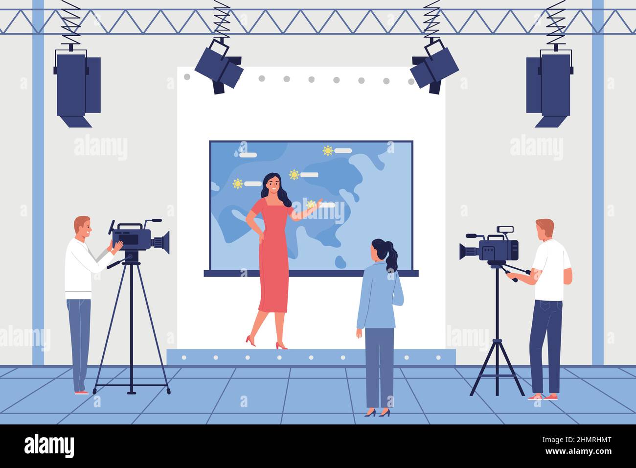 Tv Weather Map Stock Vector Images - Alamy